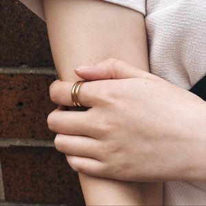 Jewelry | Gold Minimalist Double Ring Band | Poshmark